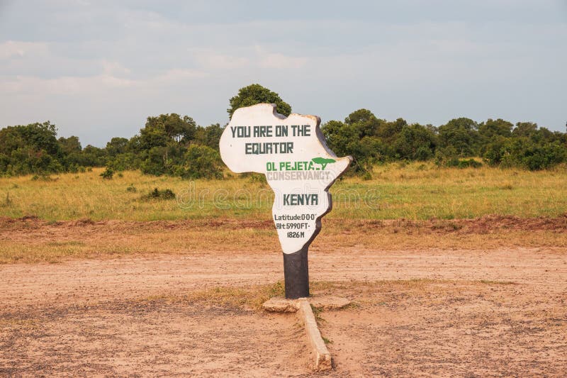Equator Sign Post at Ol Pejeta Conservancy in Nanyuki, Kenya Stock ...