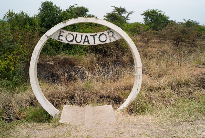 Equator Sign in Uganda stock photo. Image of summer - 126179304