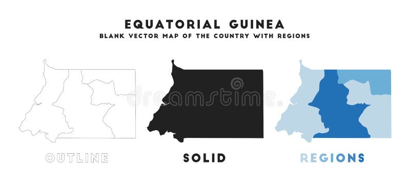 Equatorial Guinea map. stock vector. Illustration of malabo - 264050124