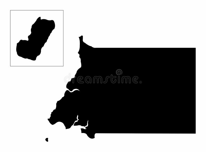 Equatorial Guinea Silhouette Map Stock Vector Illustration Of Guin