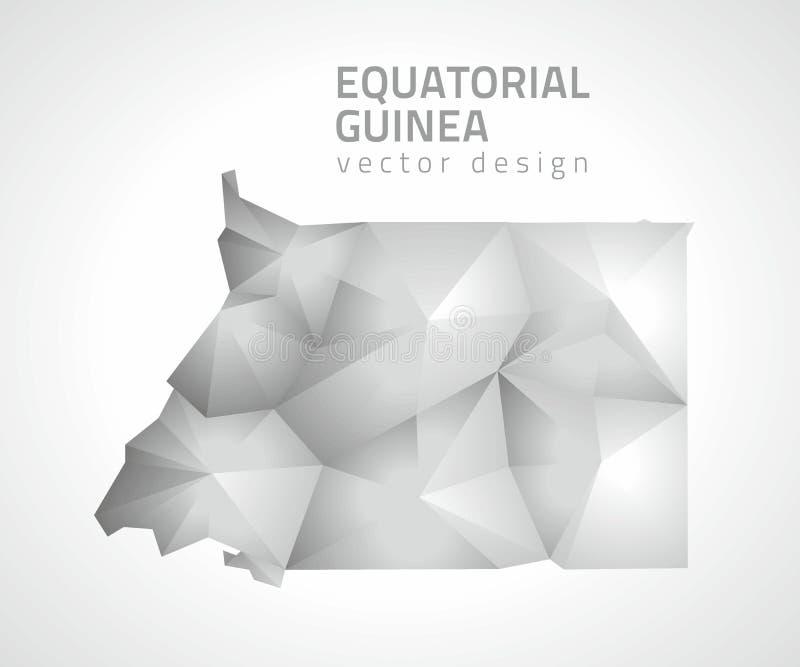 Equatorial Guinea Vector Grey Polygonal Map of Africa Stock Vector ... Equatorial Guinea Vector Grey Polygonal Map of Africa Stock Vector ...