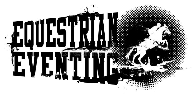 Equestrian Eventing Horse Banner Vector Illustration Stock Vector ...