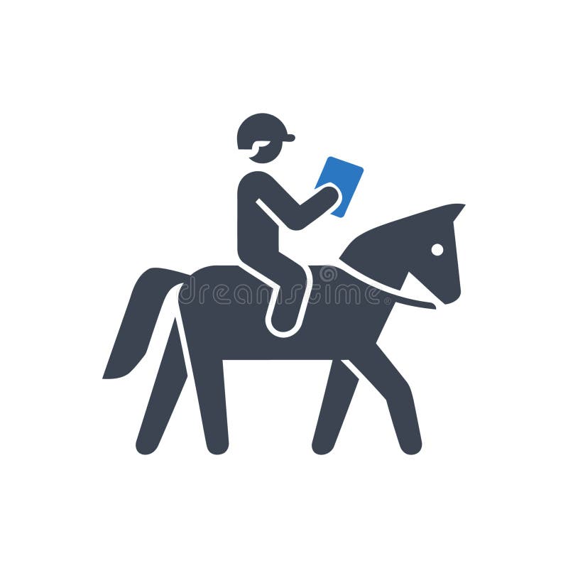 Equestrian rider icon stock vector. Illustration of equestrian - 374474207