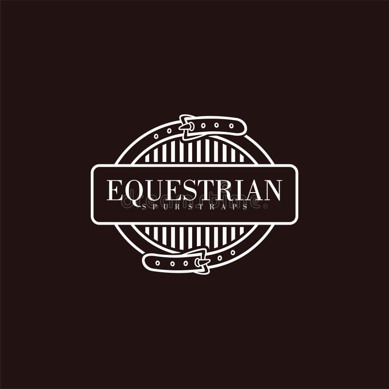 Equestrian Spur Straps Logo Design Stock Illustration - Illustration of ...
