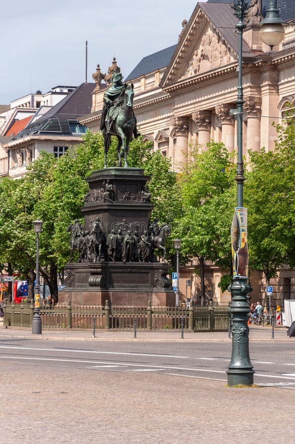 Equestrian Statue in Berlin Stock Photo - Image of street, museum ...