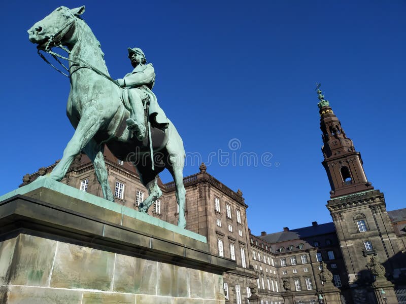 Equestrian Statue in Copenhagen, Denmark Stock Image - Image of europe ...