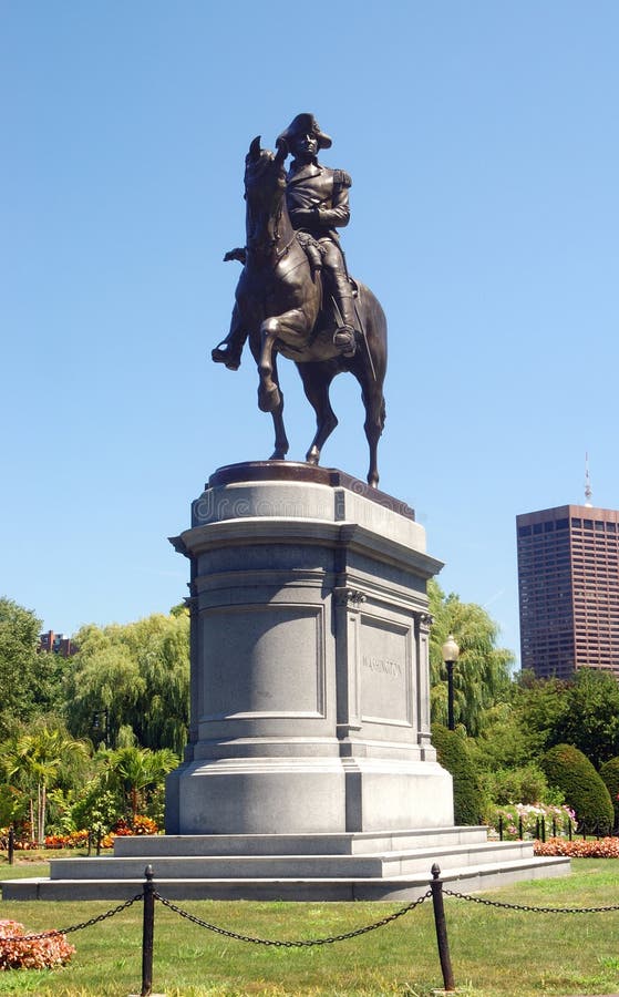 George Washington Statue in Boston Common Park Editorial Stock Image ...