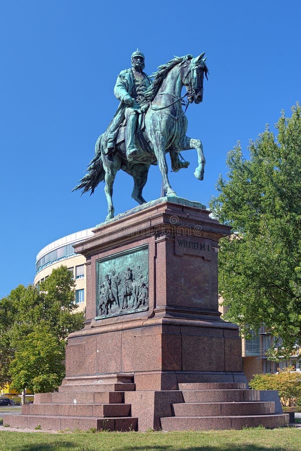 Equestrian Statue of Kaiser Wilhelm I in Karlsruhe Stock Photo - Image ...