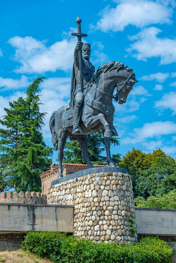 Equestrian Statue of King Erekle II in Telavi, Georgia Stock Photo ...