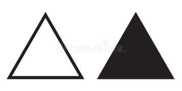Equilateral Triangle Icon Vector Line Triangle Stock Vector ...