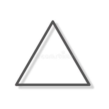 Equilateral Triangle with Shadow. Same Length Geometric Shape ...