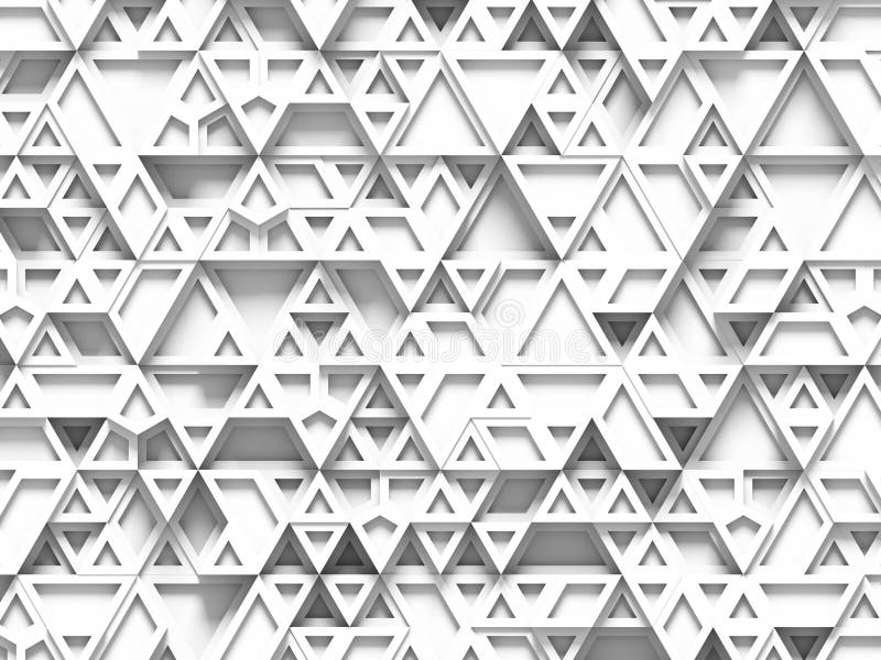Equilateral Triangles - White Abstract Background with Shadows Stock ...