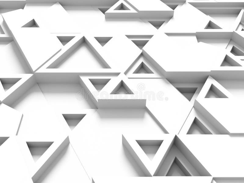 Equilateral Triangles - White Abstract Background with Shadows Stock ...