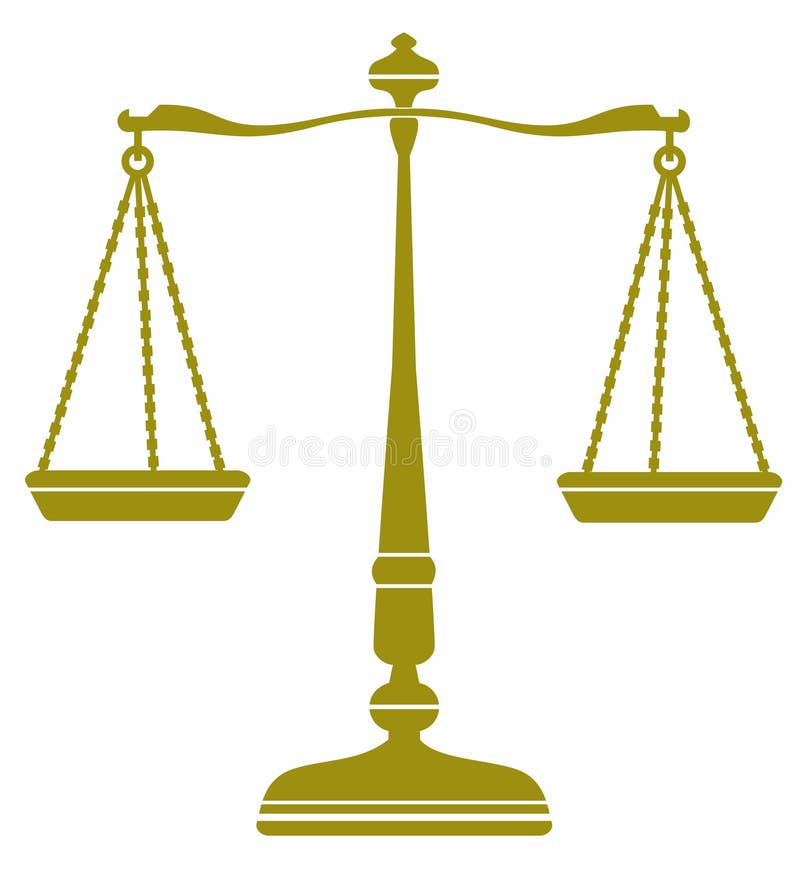 Equilibrio De Bronce Del Símbolo Del Icono Del Libra Ilustración del ...