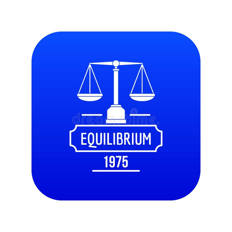 Equilibrium Icon Blue Vector Stock Vector - Illustration of court ...