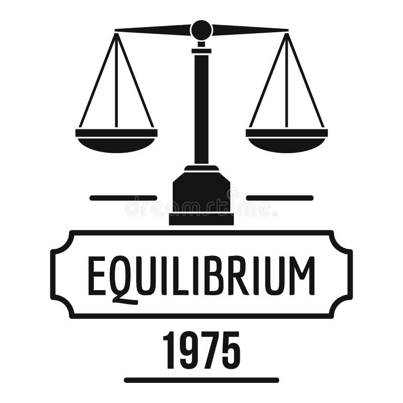 Equilibrium Logo, Simple Black Style Stock Vector - Illustration of ...