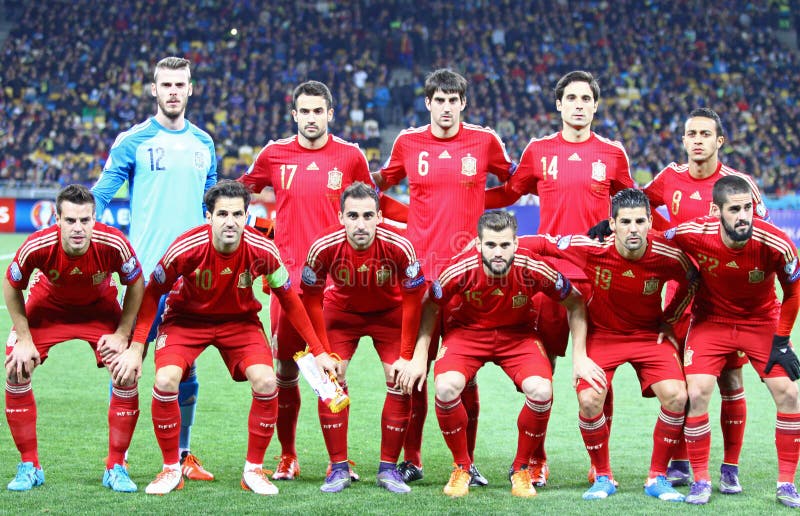 Equipa De Futebol Do Nacional Da Espanha Imagem Editorial - Imagem de ...