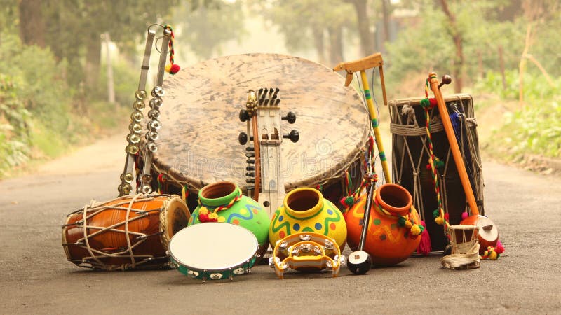 Instrumentos Musicais Indianos Dhol Foto de Stock - Imagem de ...