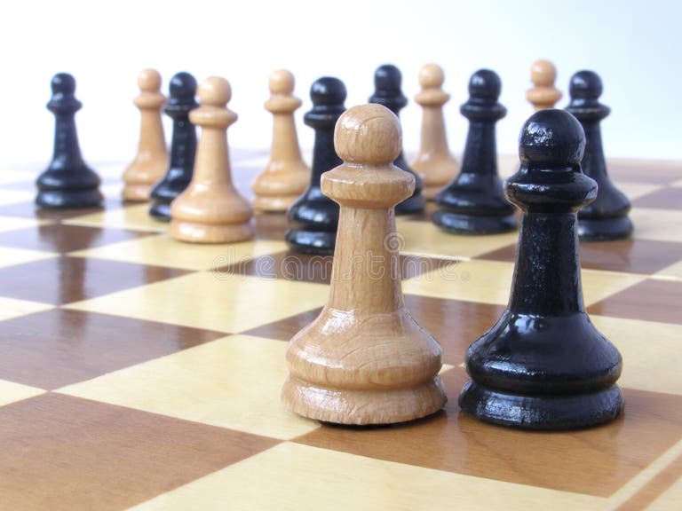 Equipe Dos Penhores Com Dois Líderes Imagem de Stock - Imagem de trégua ...