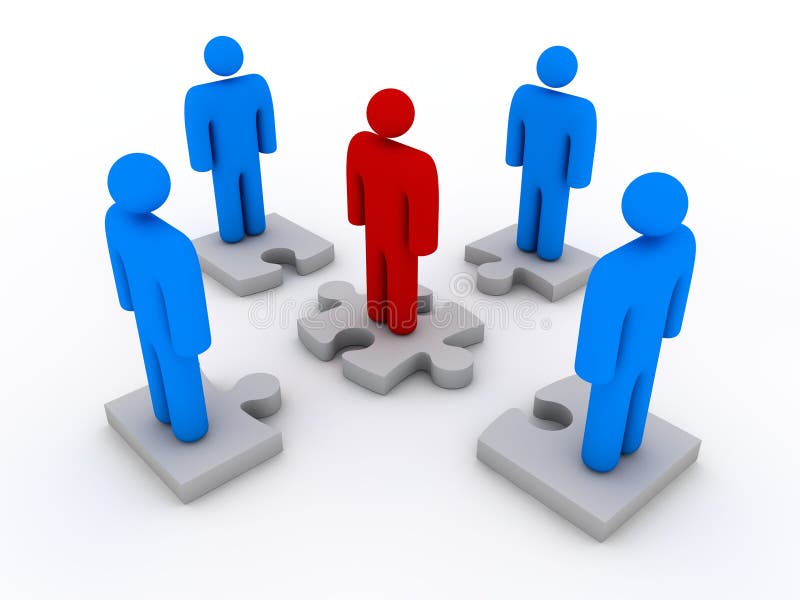 Equipa De Negócios E Puzzle Ilustração Stock - Ilustração de fundo ...