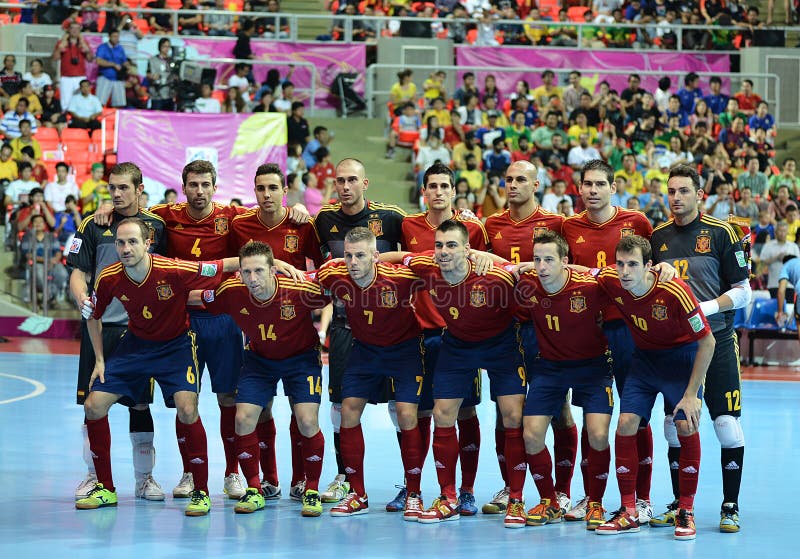 Equipe Futsal Nacional Da Espanha Foto de Stock Editorial - Imagem de ...