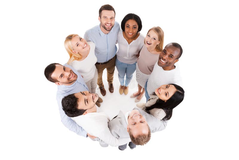 Equipe unida feliz foto de stock. Imagem de incorporado - 53258506