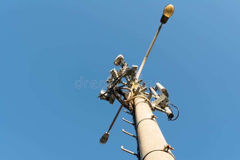 Equipment and Antenna Mobile Cellular GSM Standard is Installed on the ...