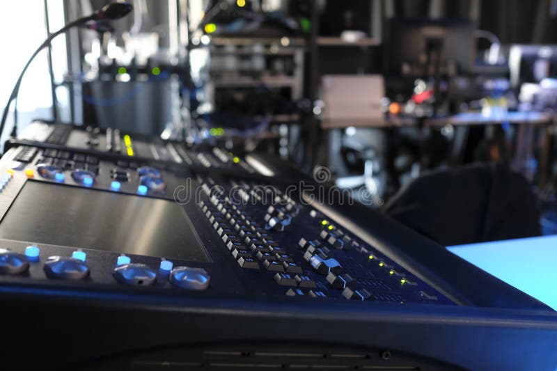 Equipment Backstage in a TV Studio Stock Photo - Image of broadcast ...