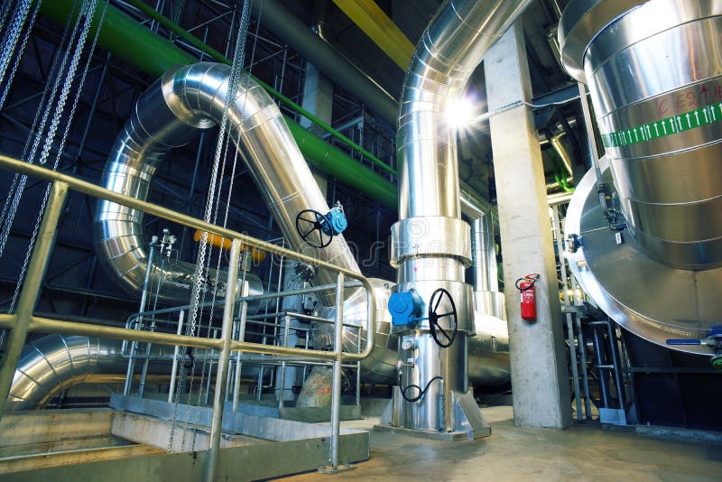 Equipment, Cables and Piping Stock Image - Image of cable, industry ...