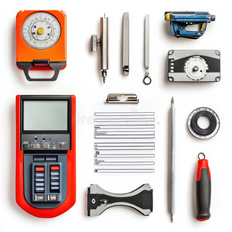 Equipment Calibration Checklist Isolated on White Background Stock ...