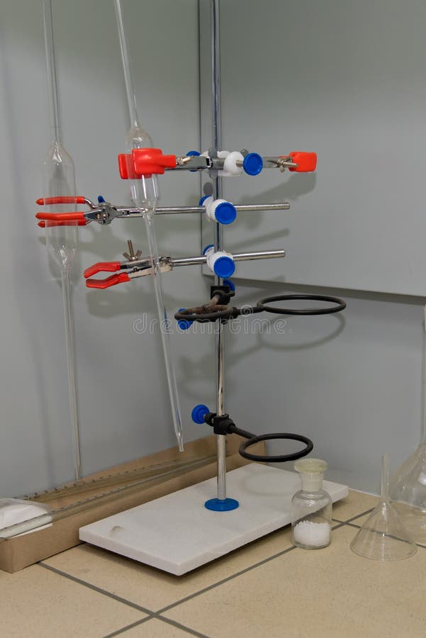 Equipment in the Chemical Laboratory. Close-up Stock Image - Image of ...