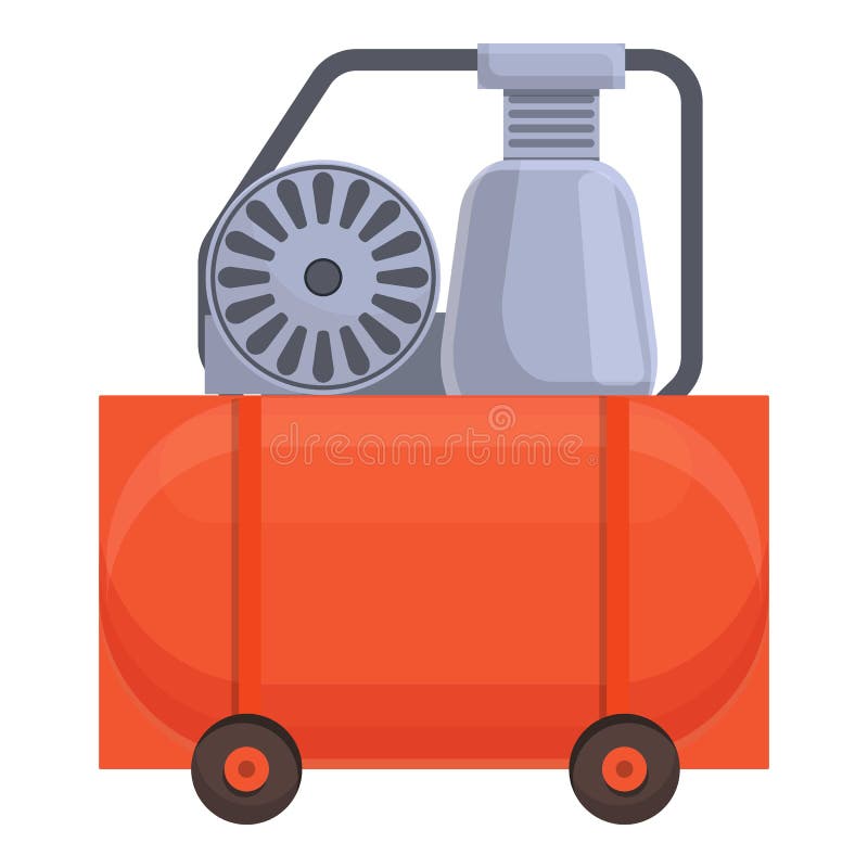 Pump Compressor Icon, Cartoon Style Stock Vector - Illustration of line ...