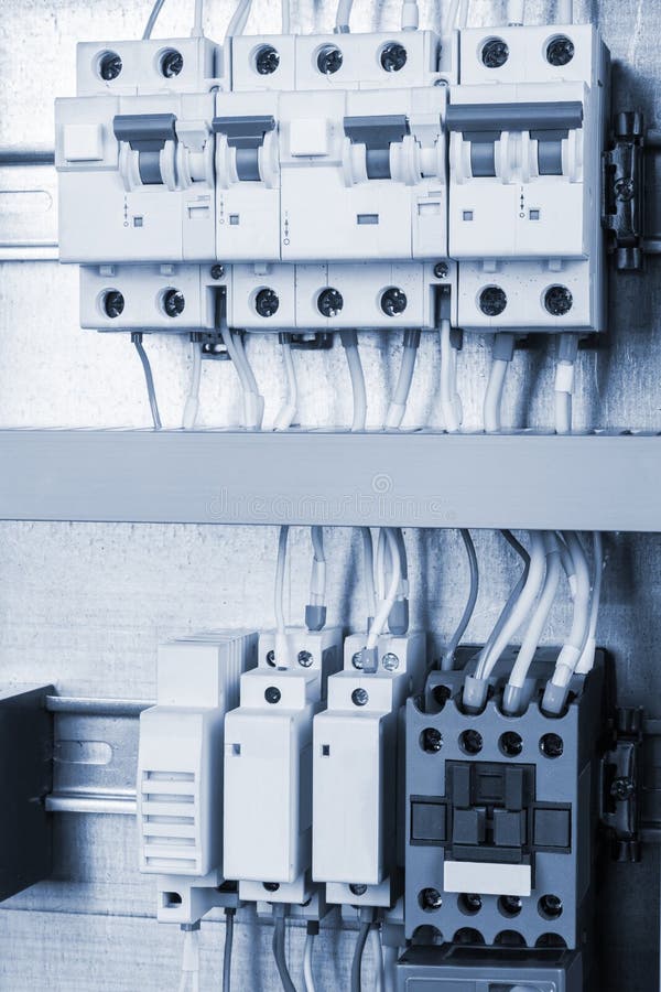 Equipment in Control Cabinet Stock Image - Image of panel, power: 134975291