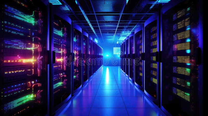 Equipment Data Center Racks Stock Illustration - Illustration of ...