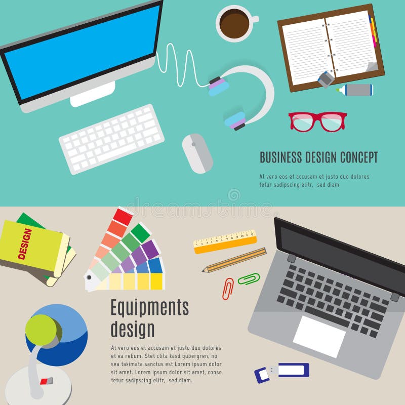 Equipment Design Workspace. Stock Vector - Illustration of creative ...