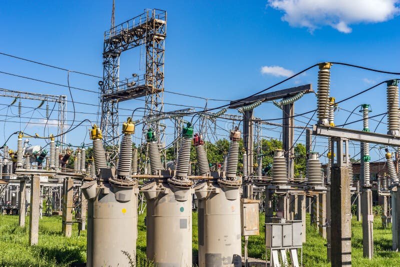 Equipment Electrical Substation Stock Image - Image of line, isolator ...