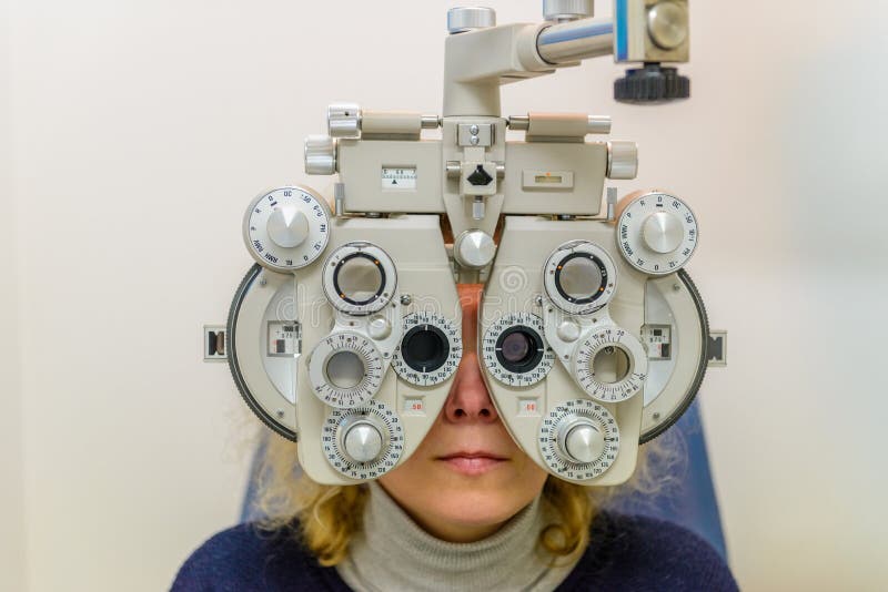 Equipment for eye exams stock photo. Image of instrument - 70964754