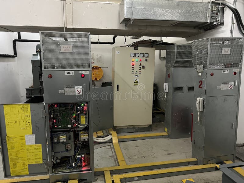The Equipment and Facilities in the Elevator Room Stock Image - Image ...