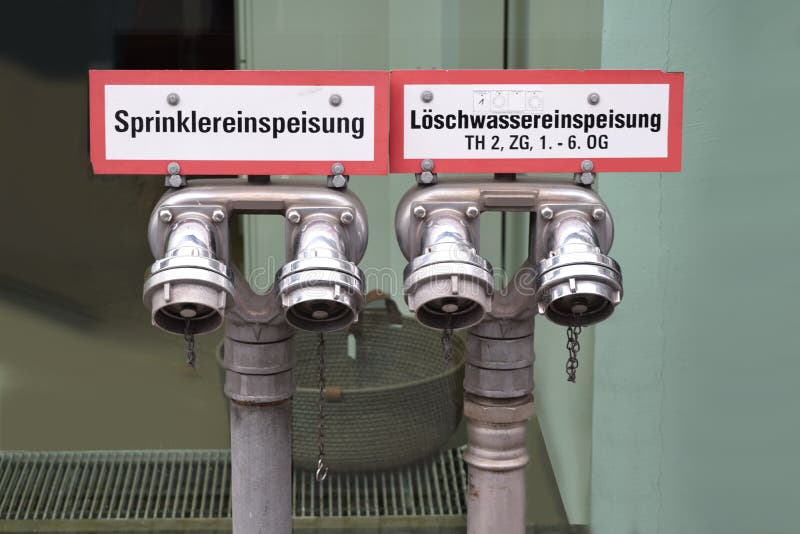 Equipment for the Firefighting Water Stock Image - Image of equipment ...