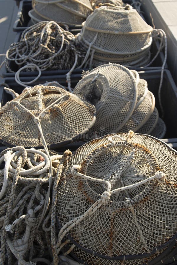 Equipment and Fishing Ropes Nets and Floats Arranged Stock Image ...
