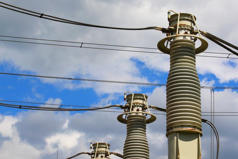 Equipment of High Electric Voltage Stock Image - Image of line ...