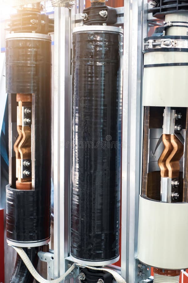 Equipment for High Voltage Power Lines. Copper Plates Inside the ...