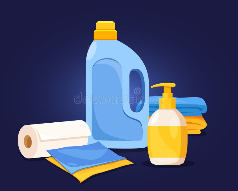 Equipment for House Cleaning Stock Vector - Illustration of ...
