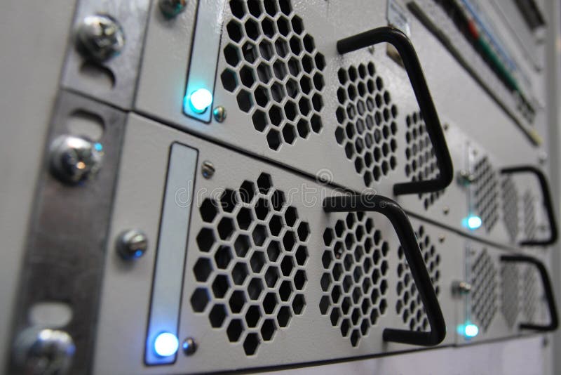 The Equipment in an Industrial Rack. Stock Photo - Image of technology ...