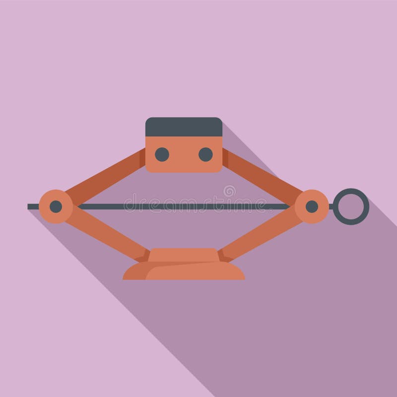 Equipment Jack-screw Icon, Flat Style Stock Vector - Illustration of ...