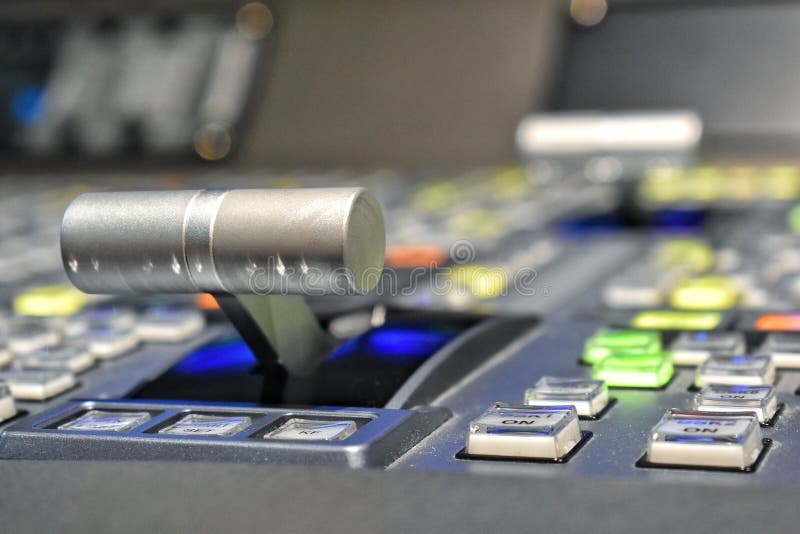Equipment in Media Control Room. Stock Image - Image of media ...