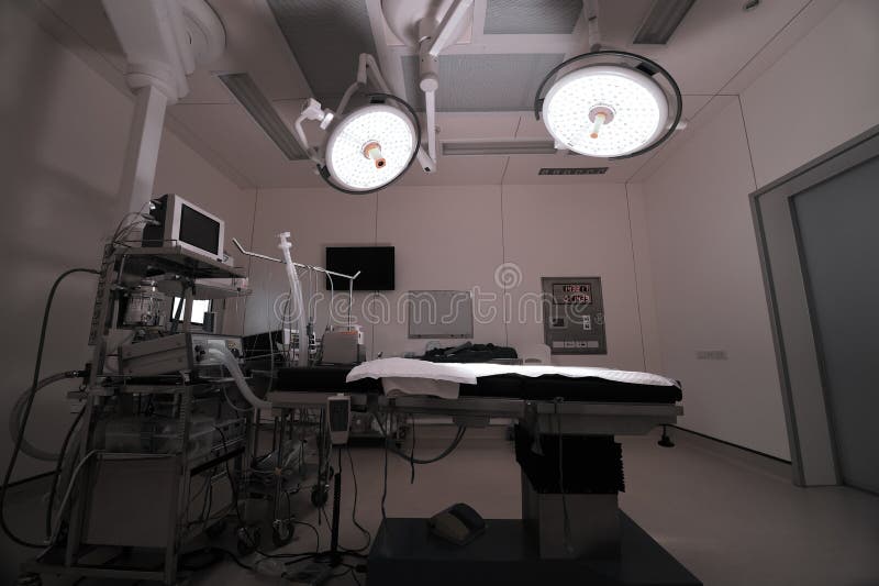 Equipment and Medical Devices in Modern Operating Room Stock Image ...