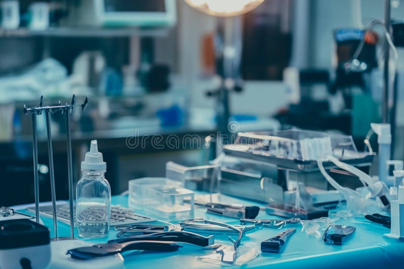 Equipment and Medical Devices in Operating Room Stock Photo - Image of ...