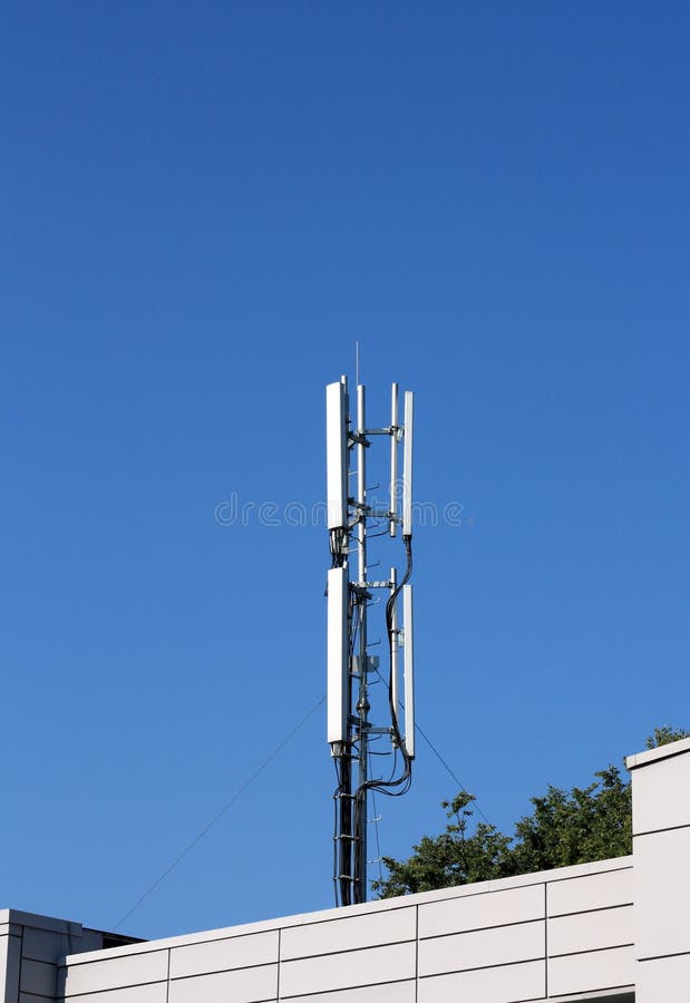 Equipment of Mobile Communication Stock Photo - Image of radio, pylon ...