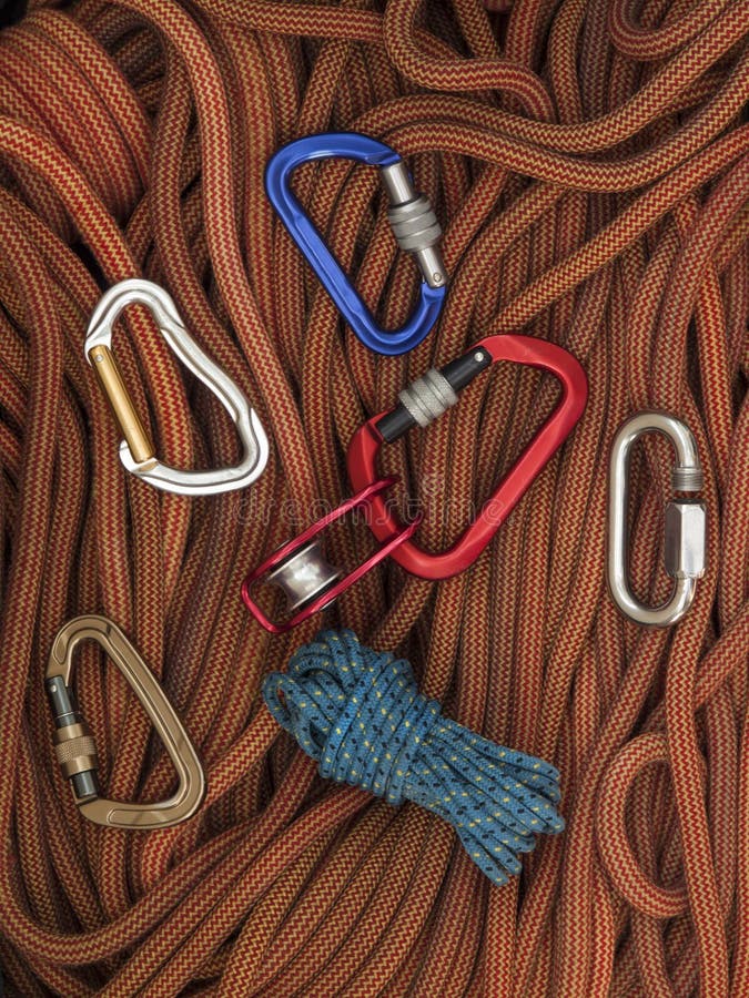 Equipment for Mountaineering and Climbing. Stock Image - Image of ...